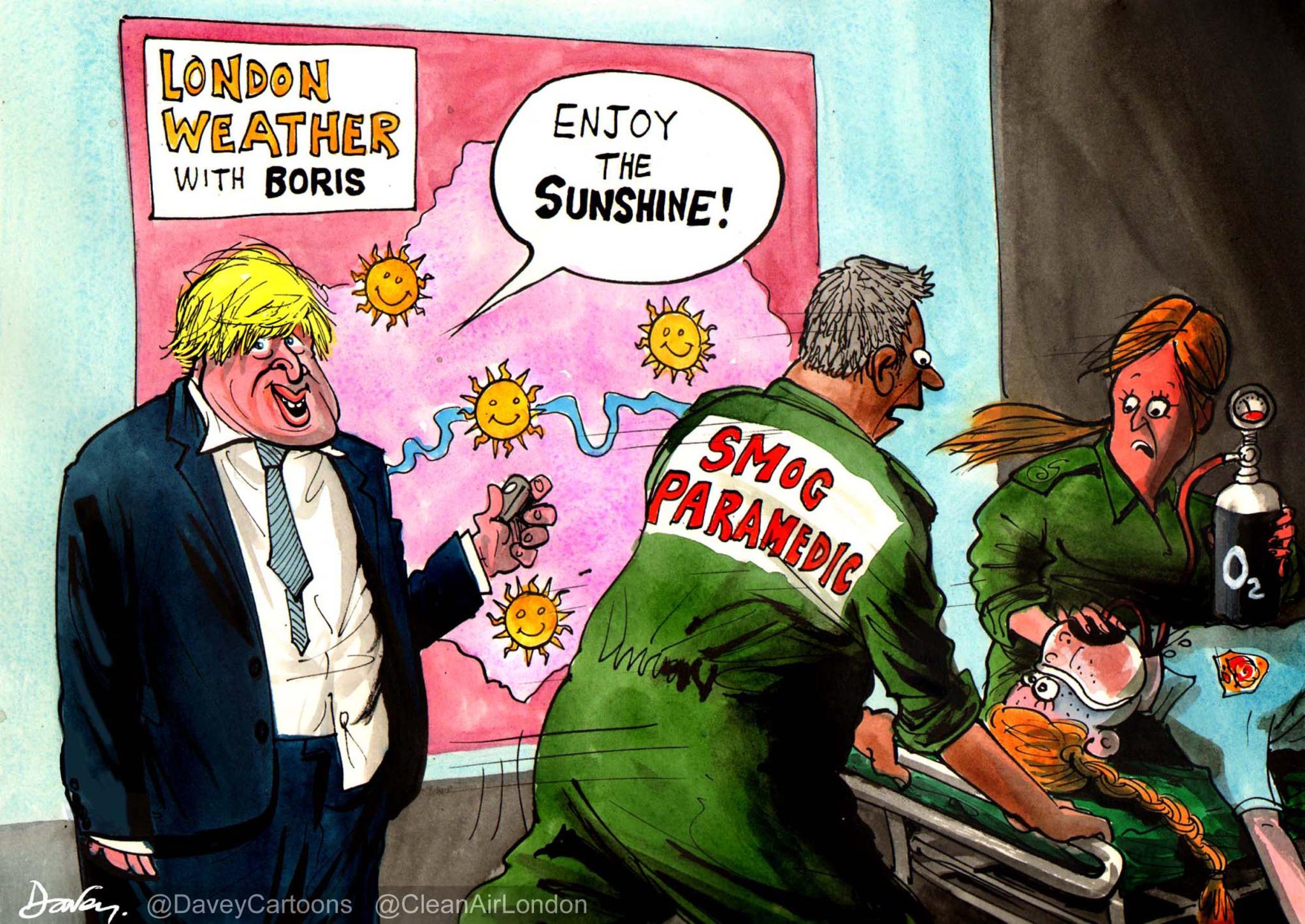 Davey Cartoons - Clean Air in London